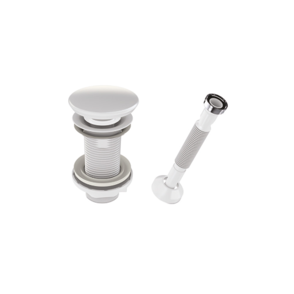 Click-Clack White Basin Trap - Acar Musluk